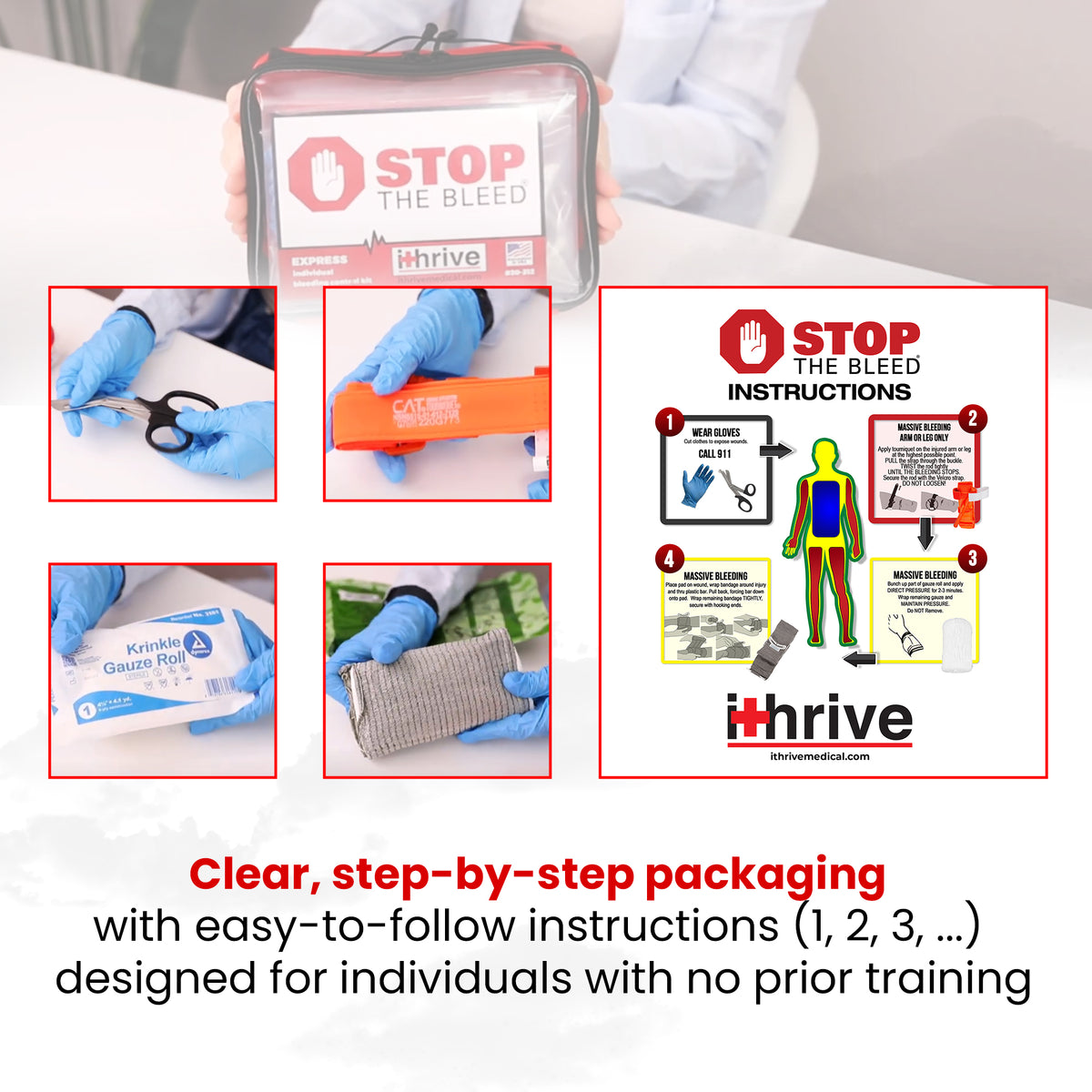 Express Bleeding Control Kit with C-A-T Tourniquet – iThrive Medical