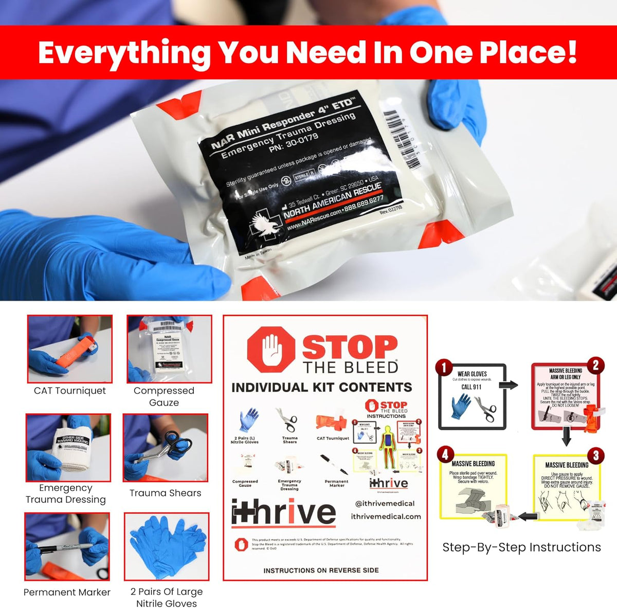 Basic Bleeding Control Kit with C-A-T Tourniquet – iThrive Medical